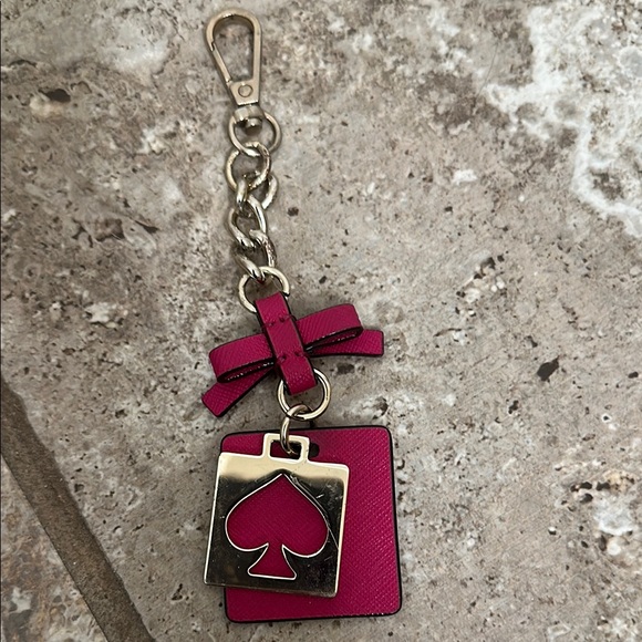 kate spade | Accessories | Kate Spade Pink And Gold Key Card Holder ...